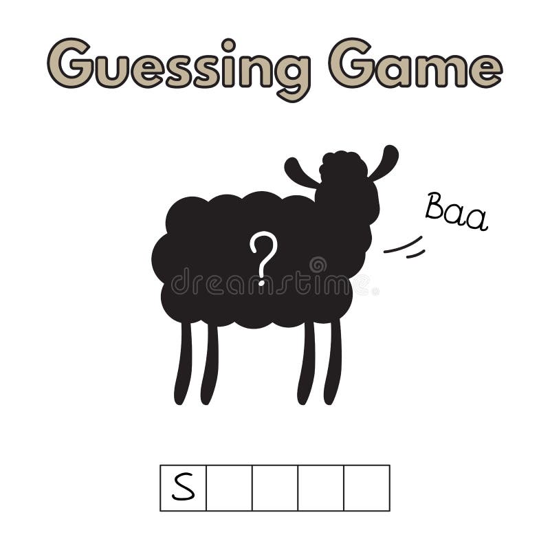 Cartoon Sheep Guessing Game Stock Vector - Illustration of children ...