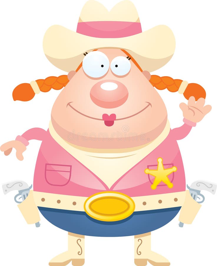 Cartoon Sheriff Waving stock vector. Illustration of badge - 51128614