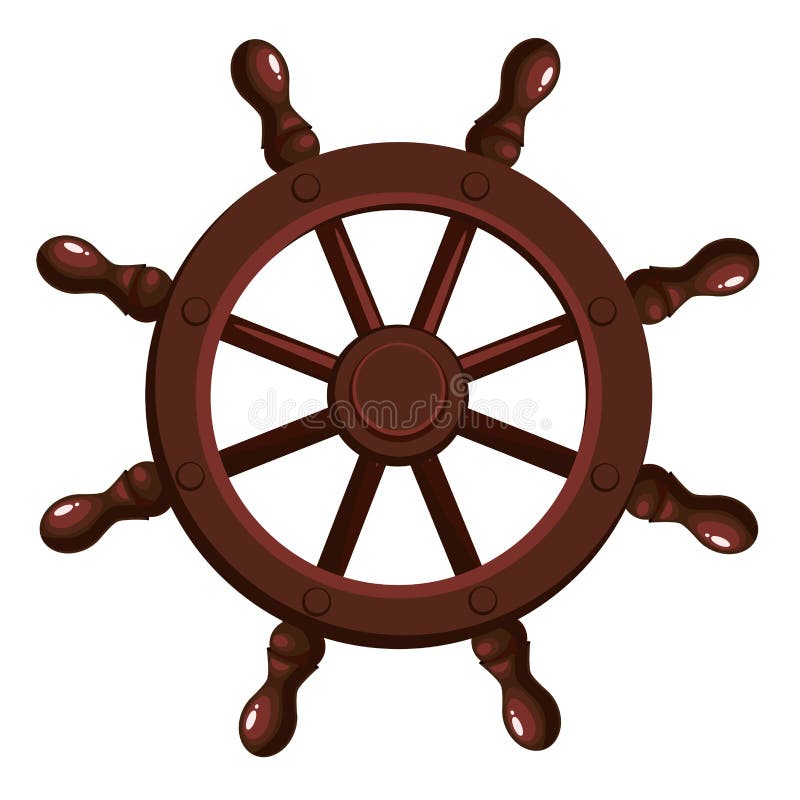 Red Ship Wheel Clip Art