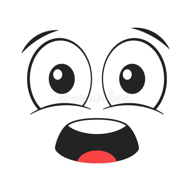 Cartoon Shocked Face Vector Stock Vector - Illustration of face, symbol ...