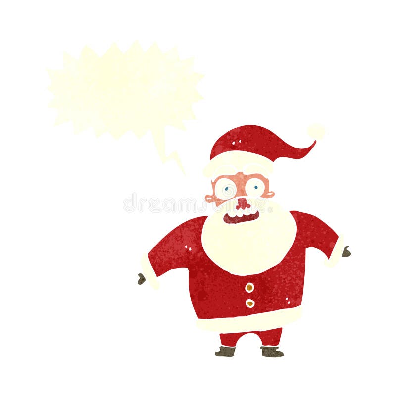Cartoon Shocked Santa Claus with Speech Bubble Stock Illustration ... Cartoon Shocked Santa Claus with Speech Bubble Stock Illustration ...