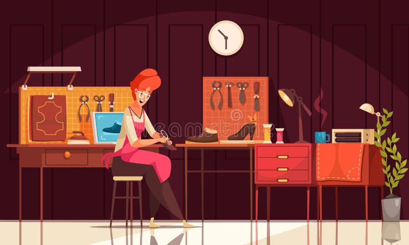 Shoemaker Tools Stock Illustrations – 378 Shoemaker Tools Stock ...