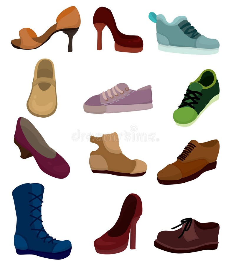 Cartoon shoes icon stock vector. Illustration of cute - 19339000