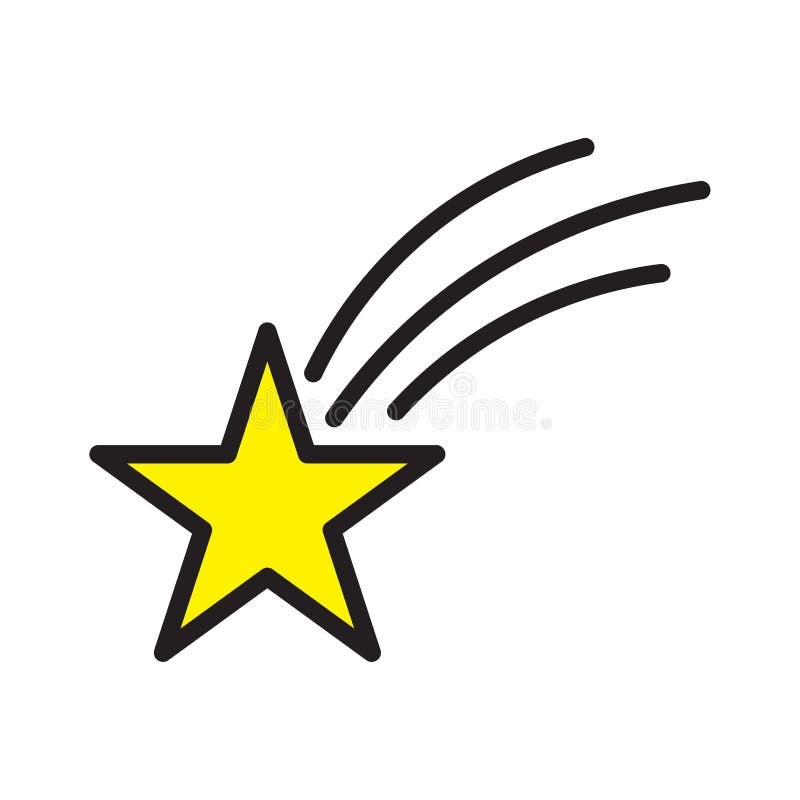 Cartoon Shooting Star. Funny Cartoon Character. Comic Illustration ...
