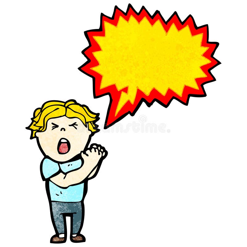 Cartoon shouting man stock vector. Illustration of textured - 38033571
