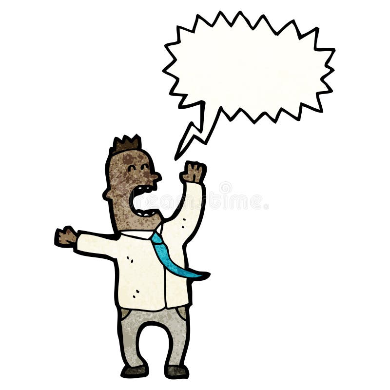 Cartoon shouting man stock vector. Illustration of crazy - 38033810