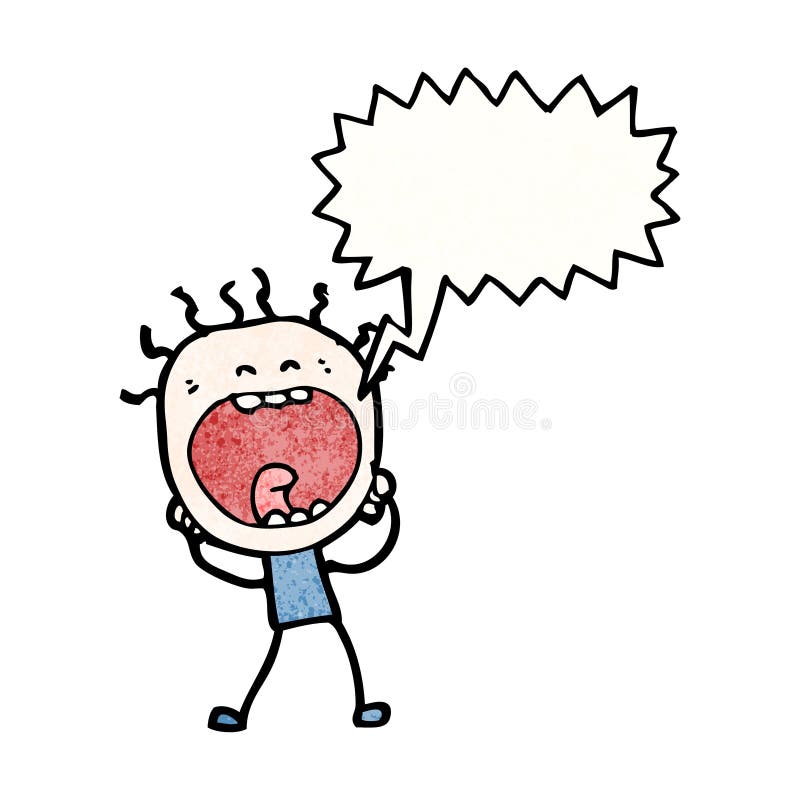 Cartoon shouting man stock vector. Illustration of balloon - 38045171