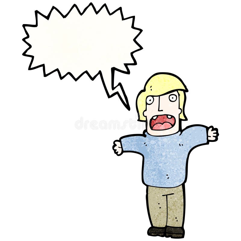 Cartoon shouting man stock vector. Illustration of quirky - 38045565
