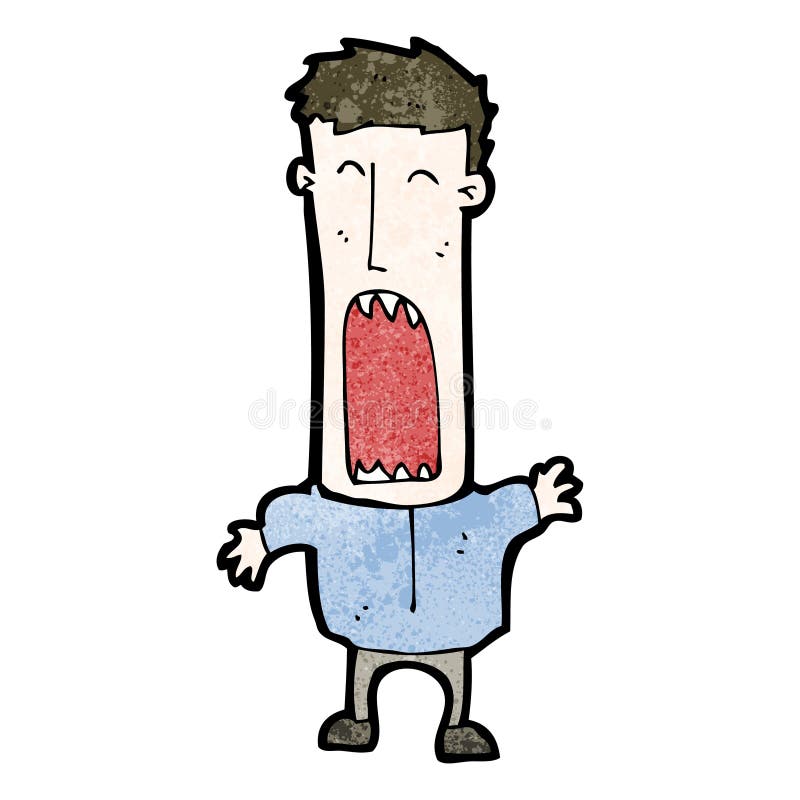 Cartoon shouting man stock vector. Illustration of crazy - 38071702