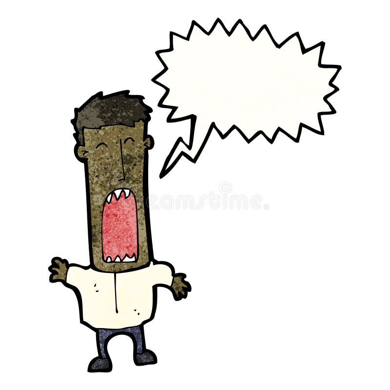 Cartoon shouting man stock vector. Illustration of texture - 38042660