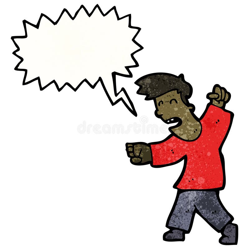 Cartoon shouting man stock vector. Illustration of retro - 38043132
