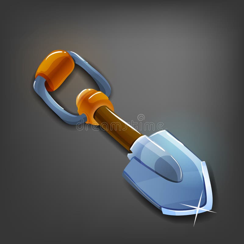 Cartoon Shovel. Vector Illustration. Stock Vector - Illustration of ...