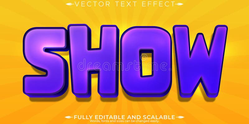 Cartoon Show Text Effect, Editable Cartoon and Pop Art Text Style Stock ...