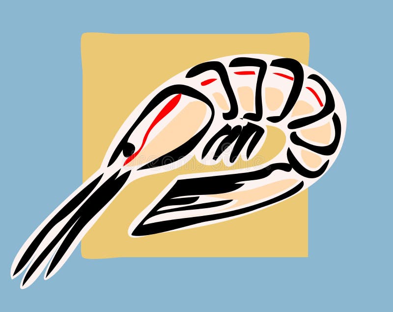 Cartoon Shrimp Scampi