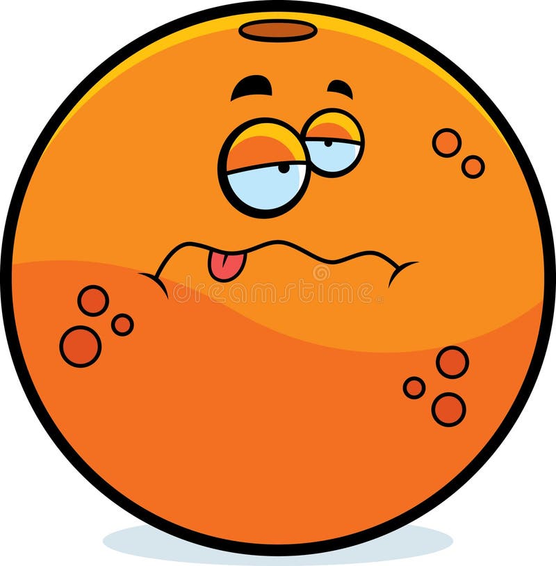 Cartoon Sick Orange stock vector. Illustration of graphic - 47366742