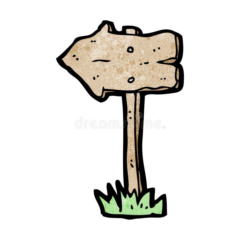 Cartoon sign post stock vector. Illustration of speech - 38065135