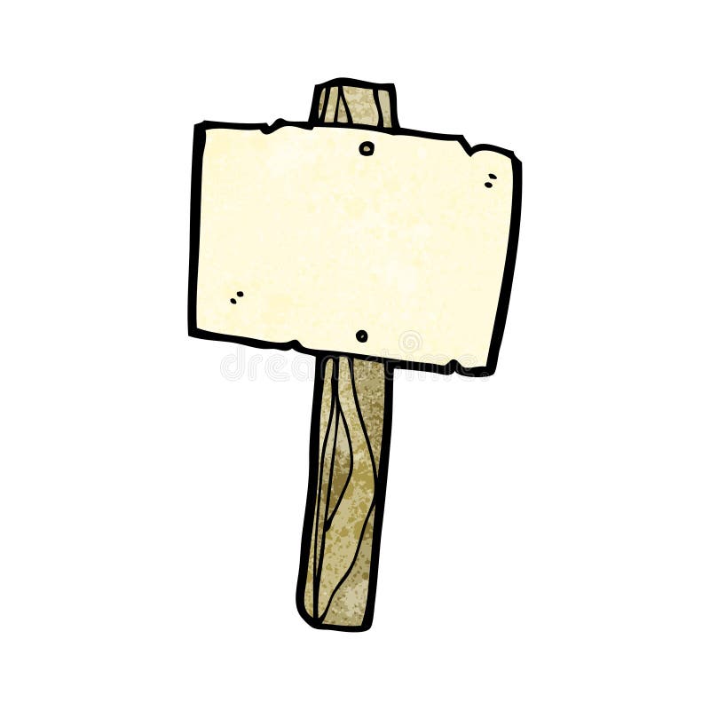 Cartoon sign post stock vector. Illustration of drawing - 38071420