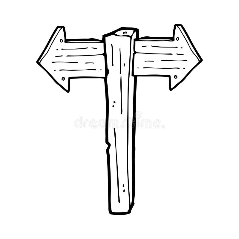 Cartoon sign post stock illustration. Illustration of signpost - 37031776