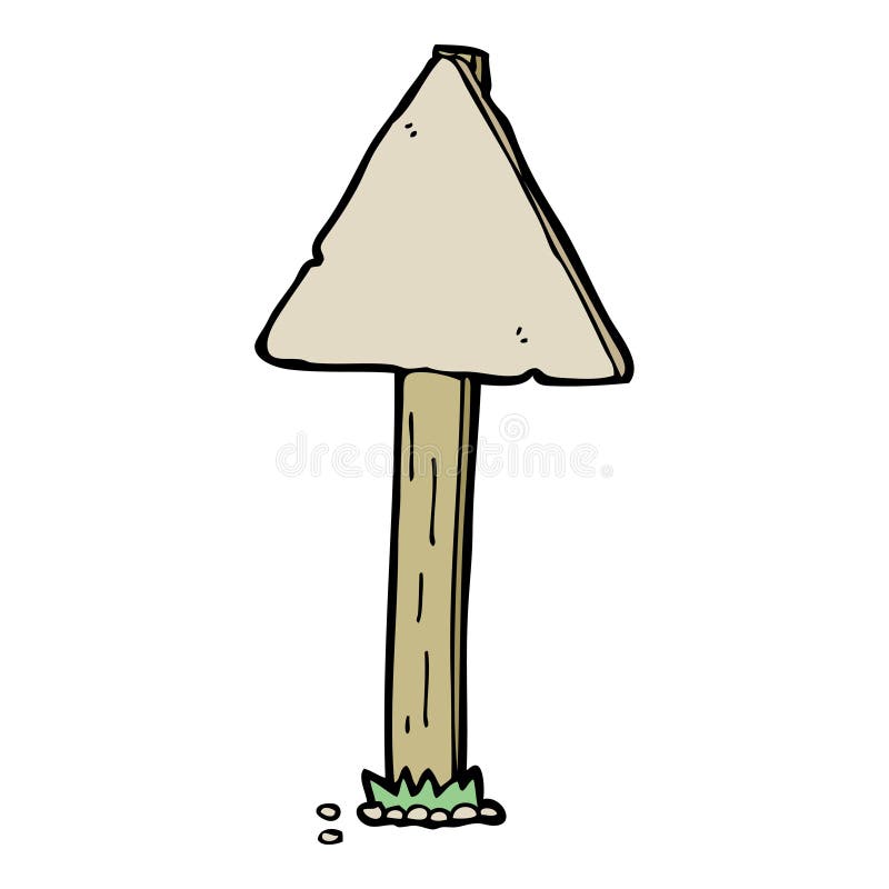Cartoon sign post stock vector. Illustration of drawing - 37011809