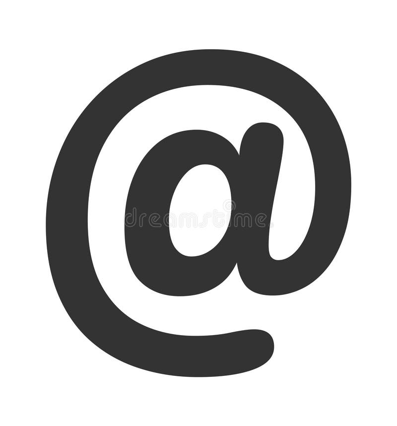 Cartoon at Sign stock vector. Illustration of graphic - 276208408