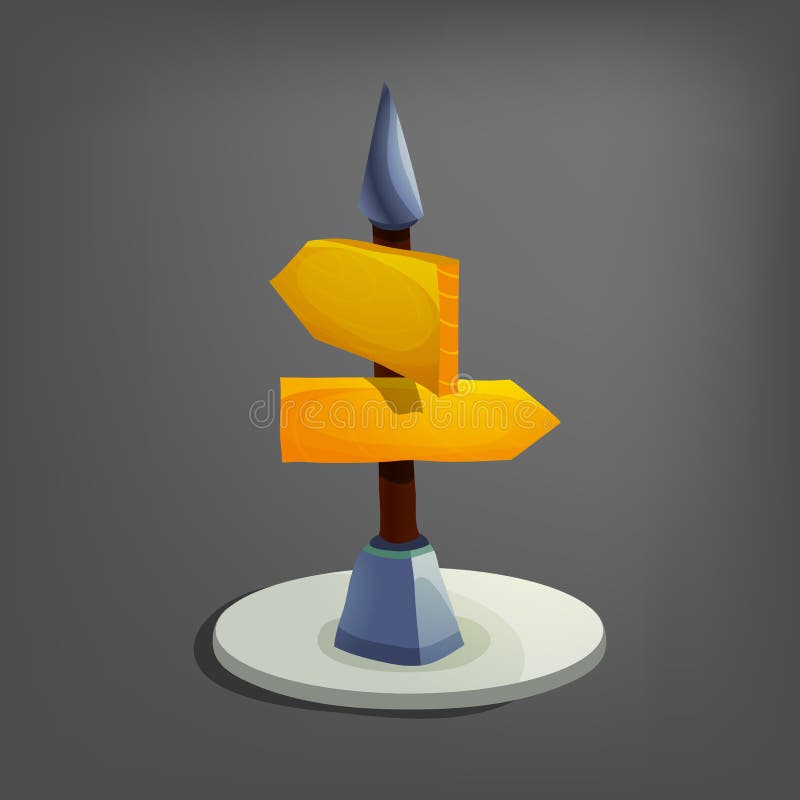 Cartoon signpost stock illustration. Illustration of post - 37023325