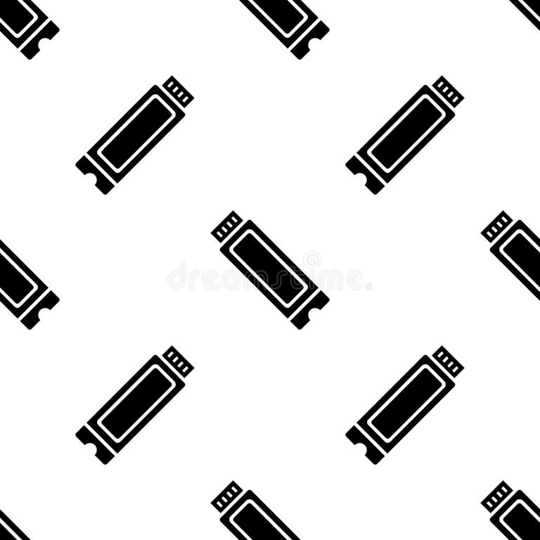 Cartoon Silhouette Computer CPU Liquid Cooler Seamless Pattern. Stock ...