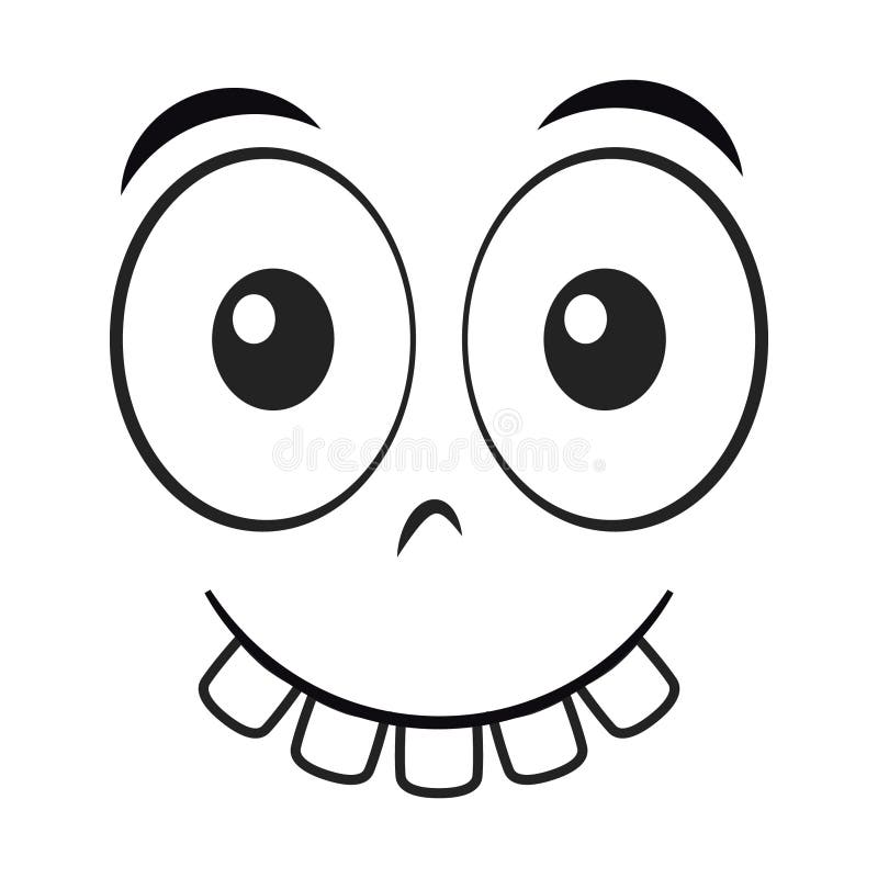 Cartoon Silly Face. Silly Expression Vector Stock Vector - Illustration ...