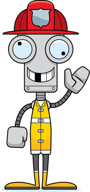 Silly Firefighter Robot Stock Illustrations – 1 Silly Firefighter Robot ...