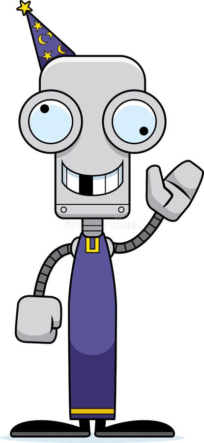Cartoon Silly Wizard Robot stock vector. Illustration of wizard - 55524178