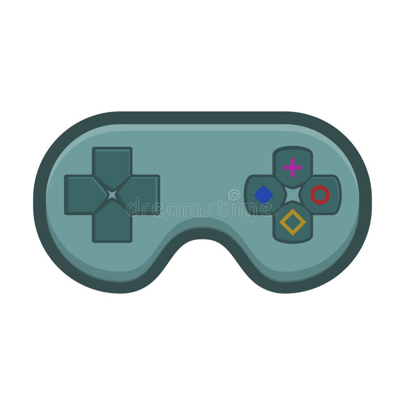 Cartoon Simple Minimalist Game Console Stick Illustration Vector Stock ...