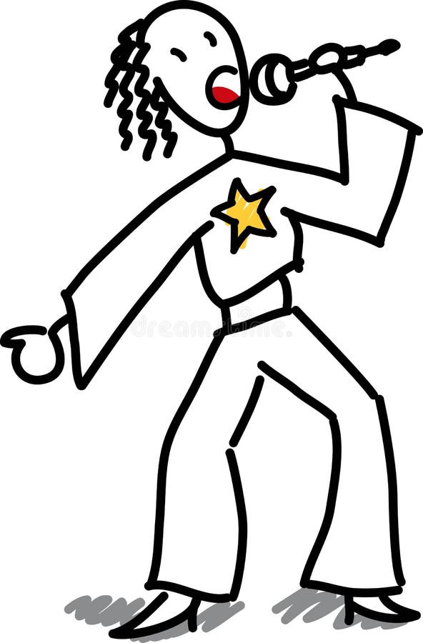 Cartoon singer stock vector. Illustration of illustrated - 19193294