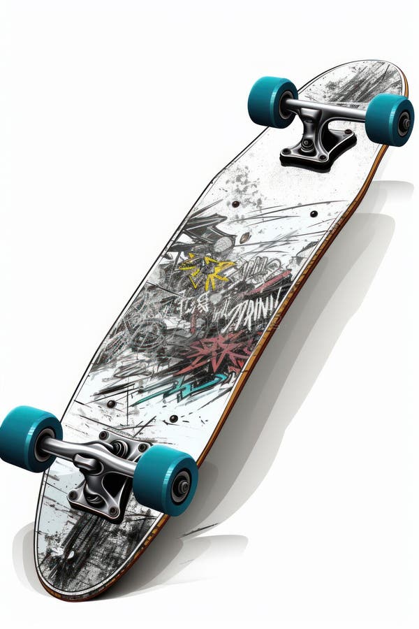 Cartoon of a Skateboard Deck. Stock Illustration - Illustration of ...