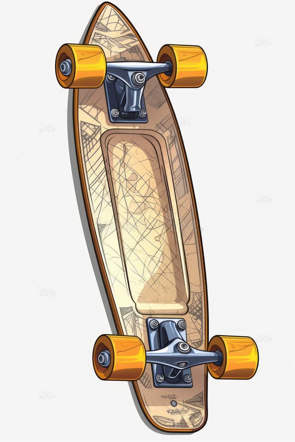 Cartoon of a Skateboard Deck. Stock Illustration - Illustration of ...