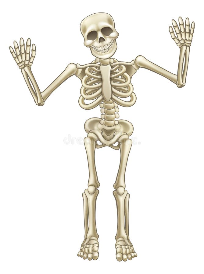 Cartoon Skeleton Character stock vector. Illustration of cute - 75836171