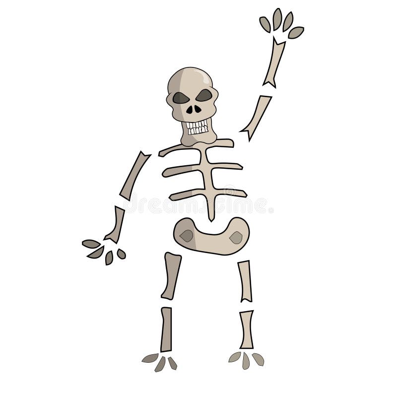 Cartoon Skeleton. Vector Illustration. Stock Vector - Illustration of ...