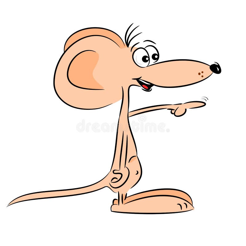 A Cartoon Sketch of a Mouse Stock Vector - Illustration of finger ...