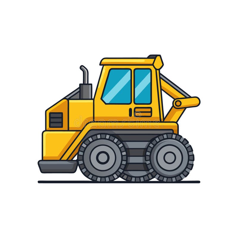 Cartoon Skid Steer Loader Construction Vehicle Illustration Stock Image ...
