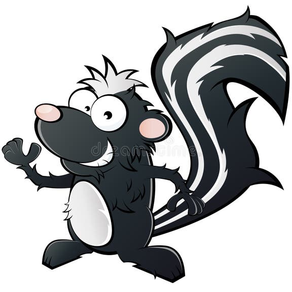Cartoon skunk stock vector. Illustration of character - 16127669