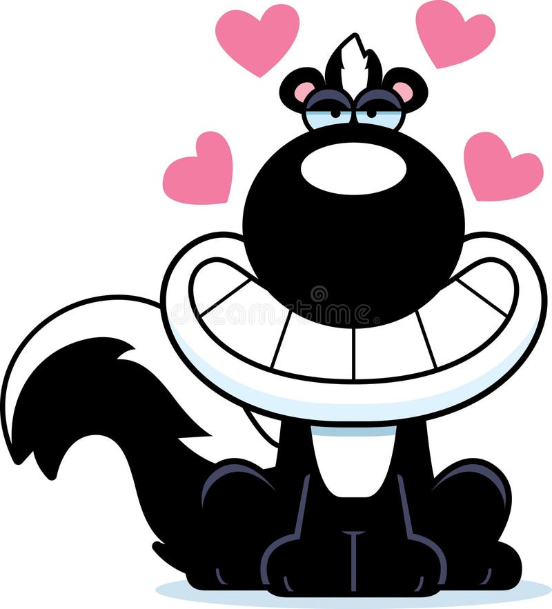 Cartoon Skunk Love stock vector. Illustration of clipart - 51460752