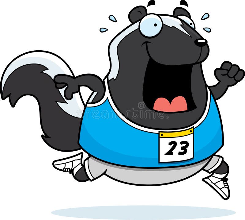 Cartoon Skunk Running Race stock vector. Illustration of skunk - 52058859