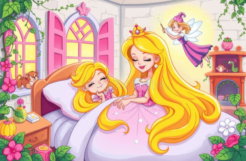 Cartoon of the Sleeping Beauty at 23-1-2025 Stock Illustration ...