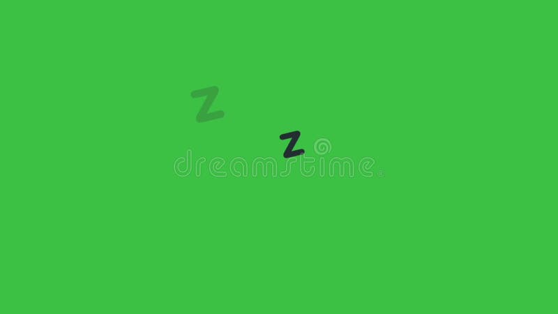 Cartoon Sleeping Zzz on Green Screen Background. Stock Footage - Video ...