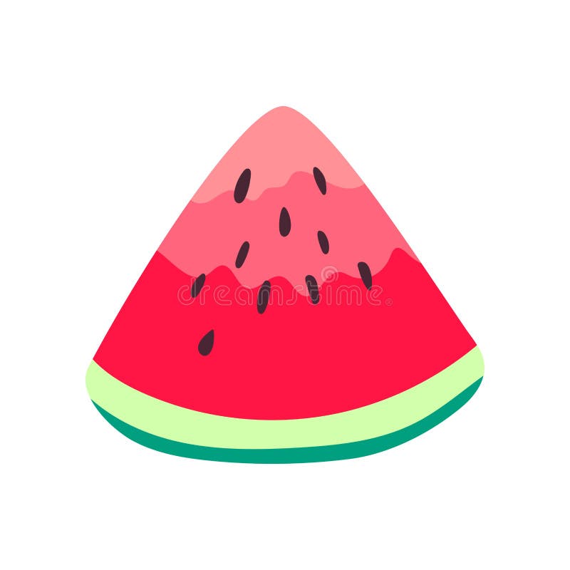 Watermelon Fruit Triangle Slice Stock Illustrations – 630 Watermelon ...