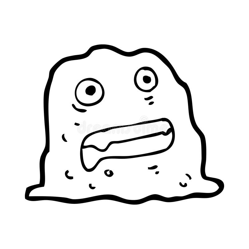 Slime cartoon silhouette stock illustration. Illustration of slimy ...