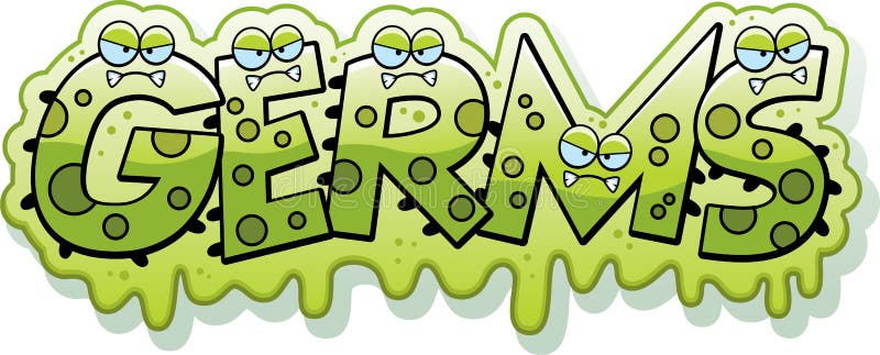 Cartoon Slimy Germs Text stock vector. Illustration of cold - 51089954
