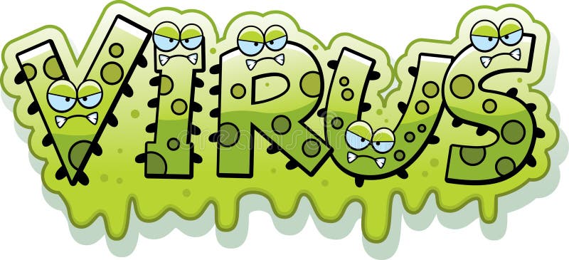 Cartoon Slimy Virus Text stock vector. Illustration of slimy - 51089990