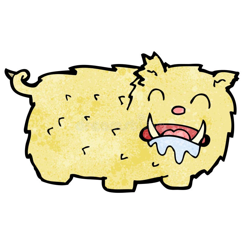 Cartoon slobbering beast stock vector. Illustration of doodle - 38085065