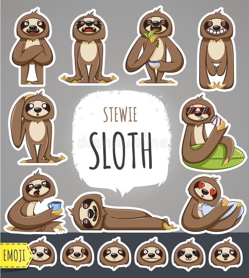 Cartoon Sloth Stock Illustrations – 10,652 Cartoon Sloth Stock ...