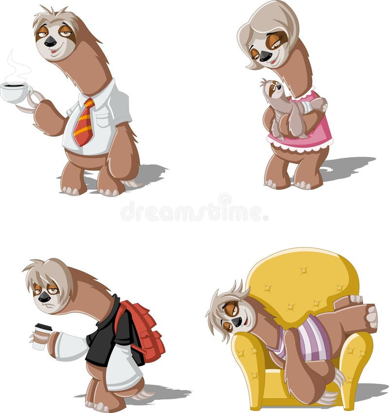 Female Sloth Stock Illustrations – 161 Female Sloth Stock Illustrations ...