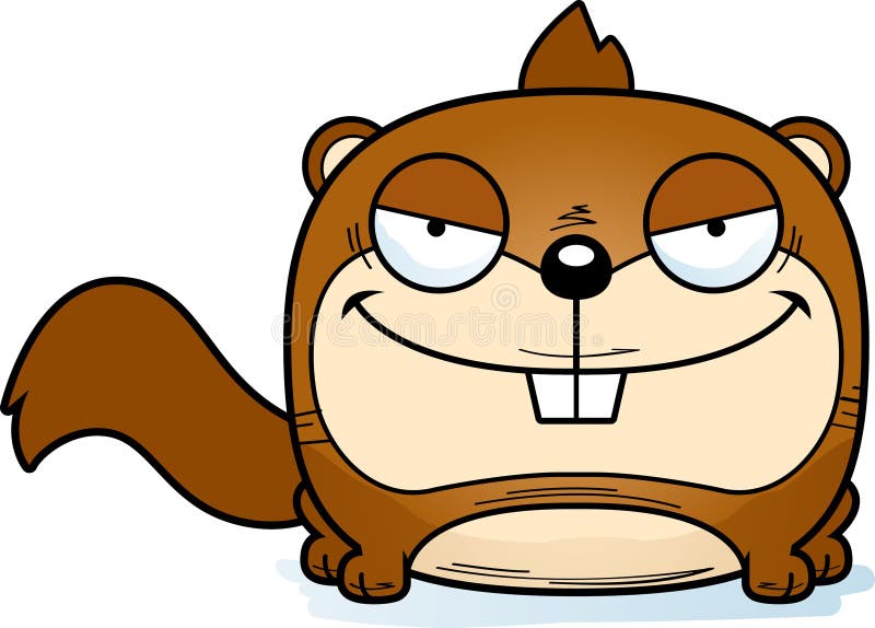 Cartoon Sly Squirrel stock vector. Illustration of squirrel - 116107808